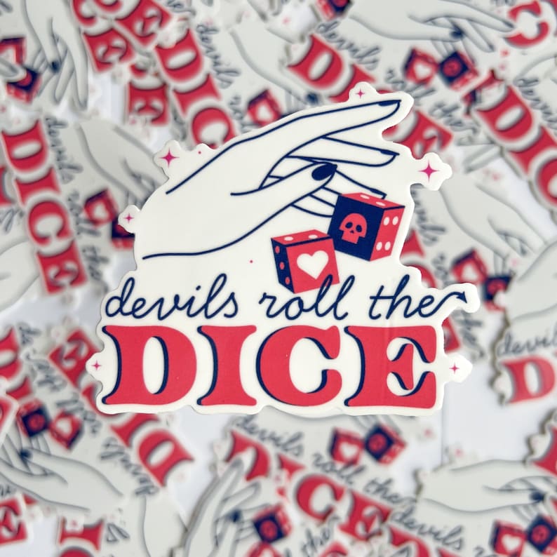 Devils Roll the Dice Logo Sticker - Hand - Etsy