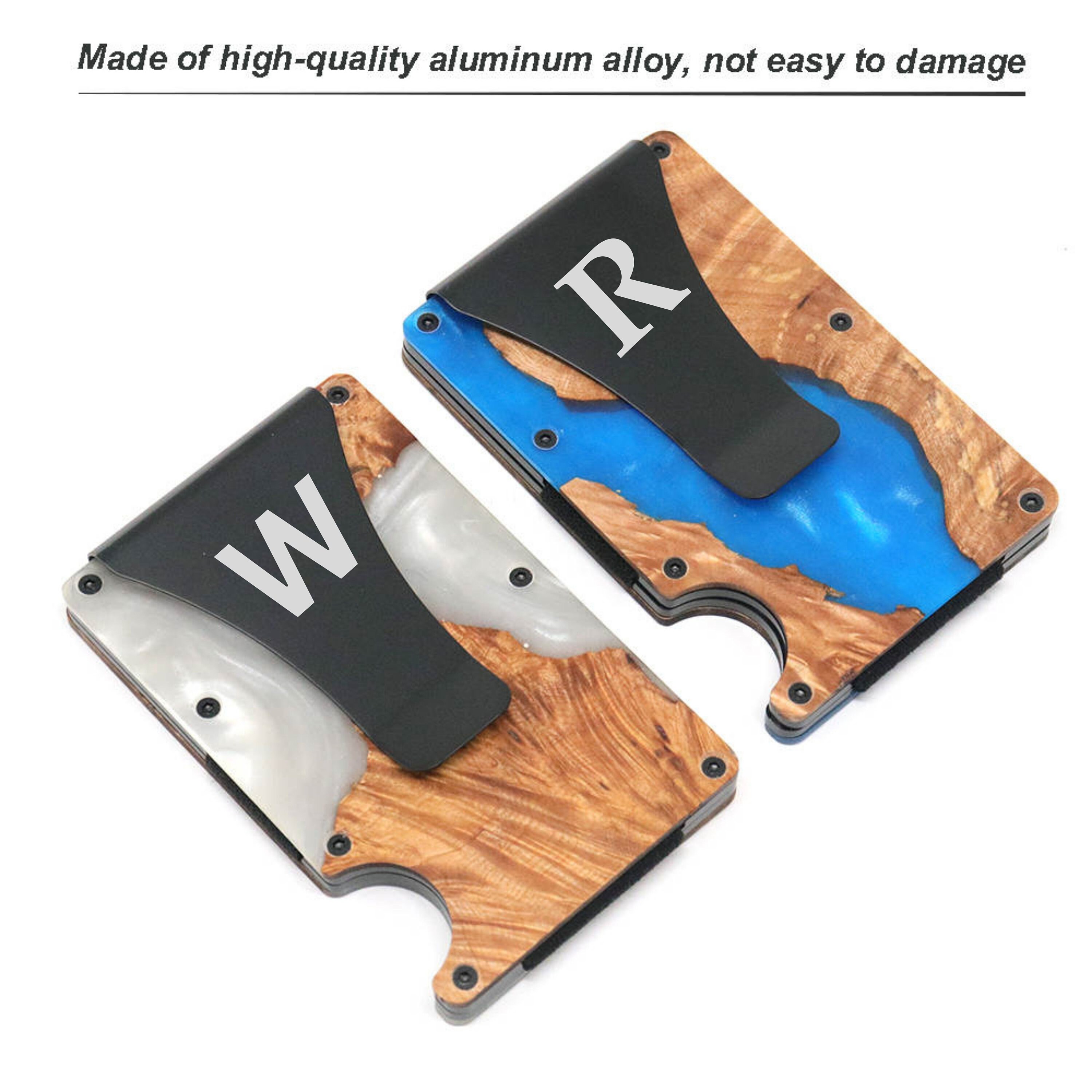 Resin Wood Wallet Resin Wood Money and Card Holder Wood & Resin Pop-up ...