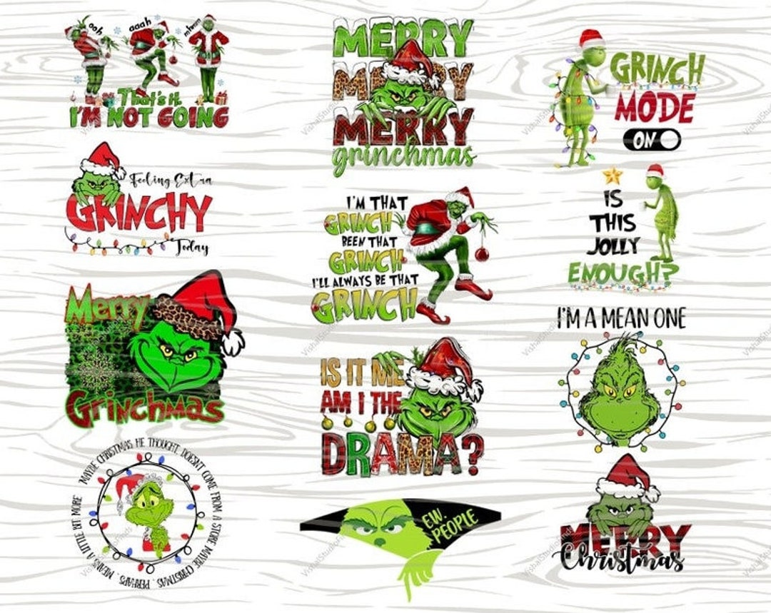 The Grinch Christmas PNG Bundle, That's It I'm Not Going Grinch ...