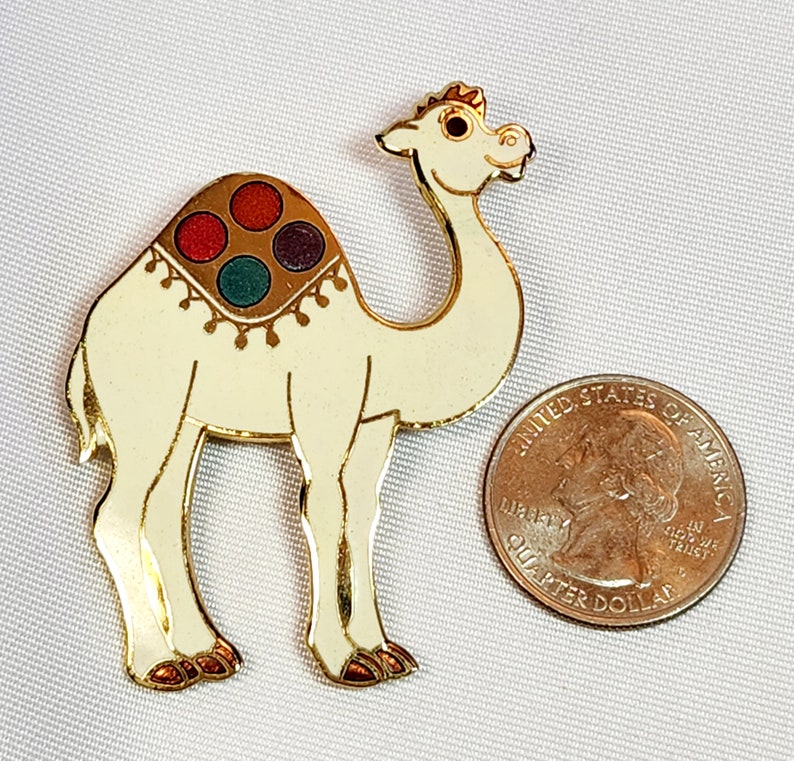 Vintage 1970s Enamel Camel Pin Brooch - Etsy