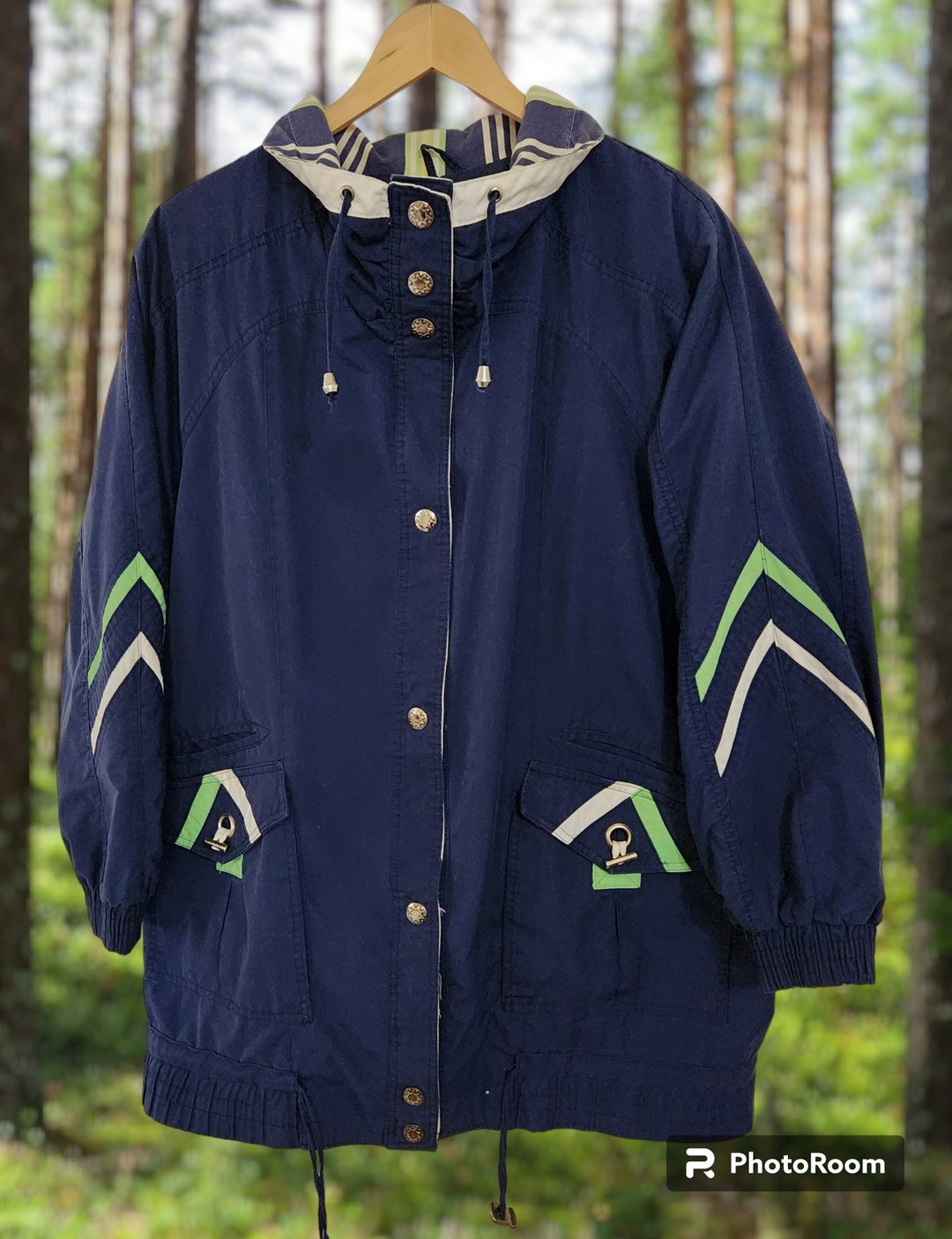 Vintage 1980's / 1990s Be in the Current Scene Jacket Nautical Preppy ...