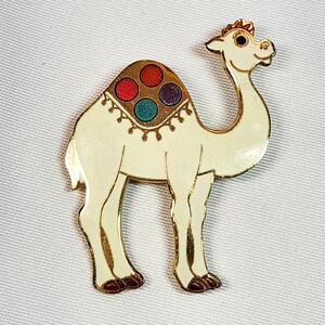 Vintage 1970s Enamel Camel Pin Brooch - Etsy