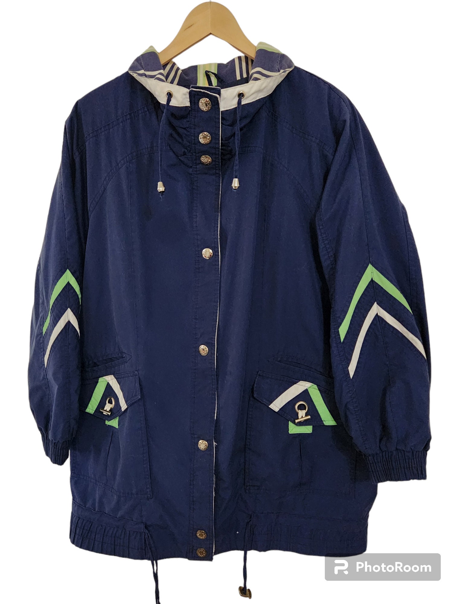 Vintage 1980's / 1990s Be in the Current Scene Jacket Nautical Preppy ...