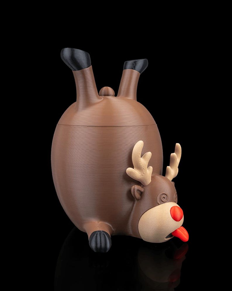 Reindeer Treat Container - Candy Holder for Christmas - Etsy