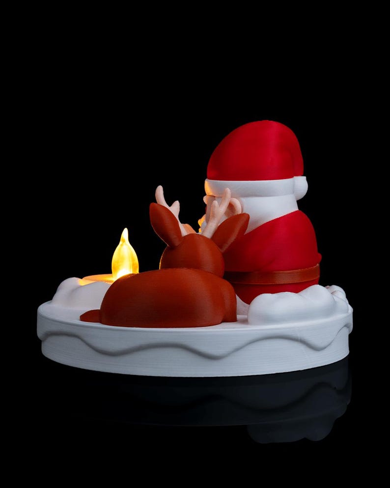 Santa’s Bonfire - Table Lamp - Christmas LED Candle Decor Collection - Etsy