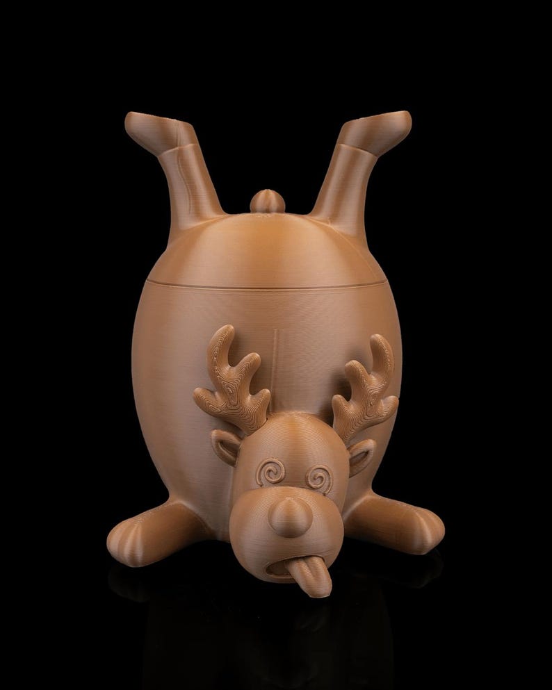 Reindeer Treat Container - Candy Holder for Christmas - Etsy