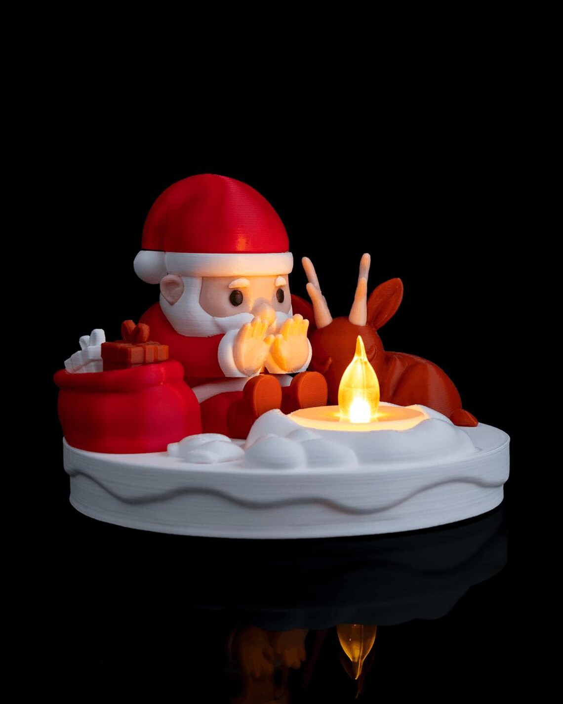 Santa’s Bonfire - Table Lamp - Christmas LED Candle Decor Collection - Etsy