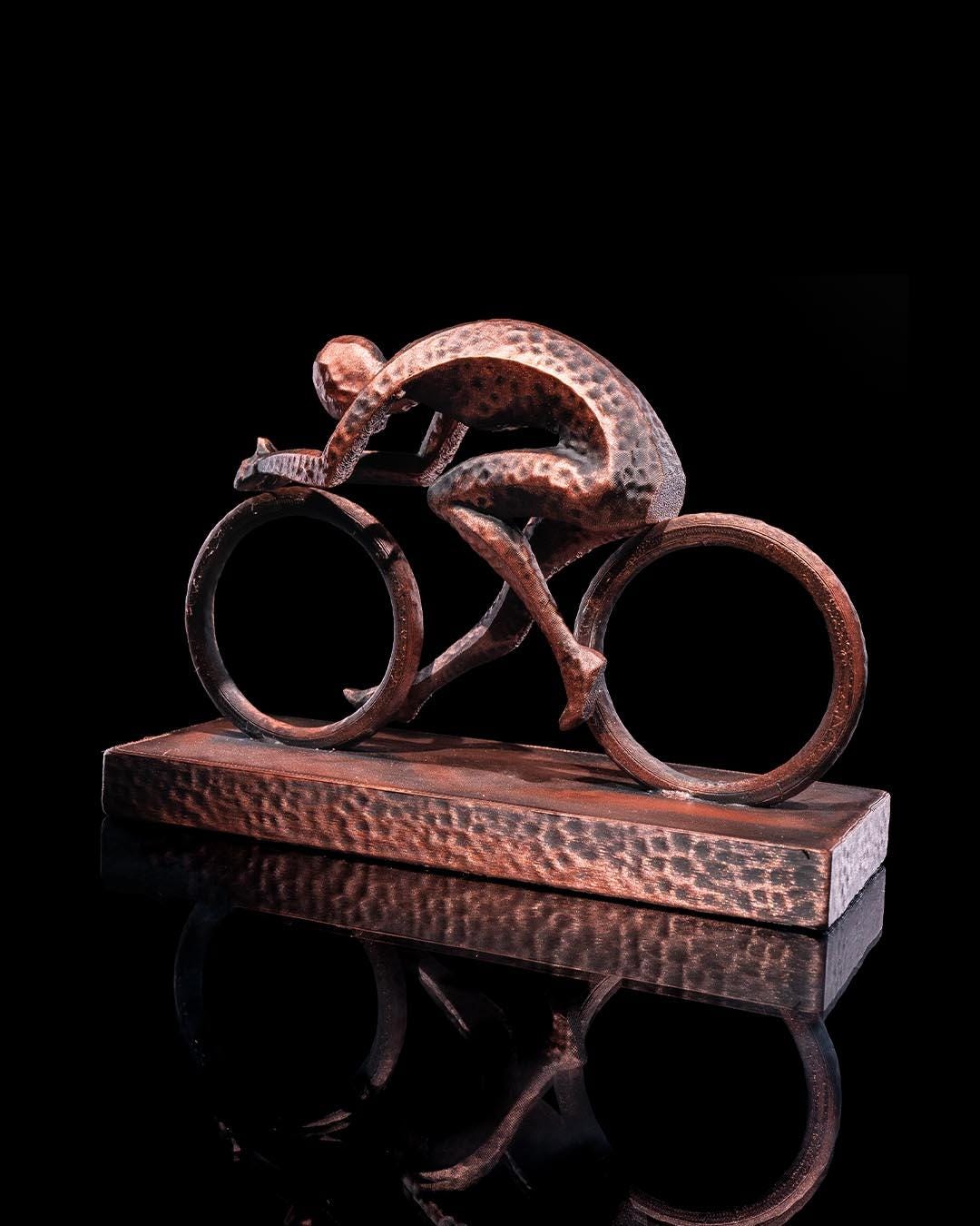 3D Printed Olympic Cycling Sculpture Dynamic Cyclist Statue - Etsy