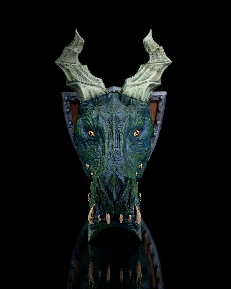 Wyvern Dragon Head Trophy - Exquisite 3D Printed Fantasy Decor - Ready ...