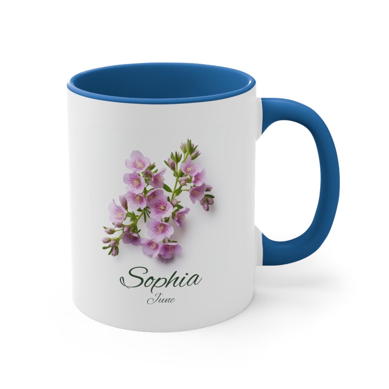 Custom Birth Flower Mug 11oz Plant Mom Mug Mothers Valentines Day