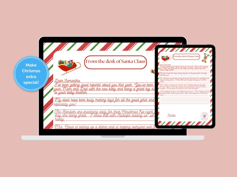 Editable and Printable Letter From Santa Claus, Magical Christmas Gift ...