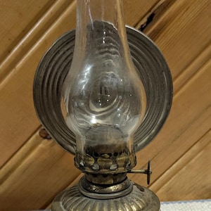 Antique, Vintage, Miniature Oil Lamp, Brass With Reflector, Collectable ...