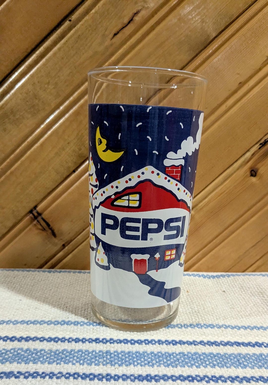 Vintage, Pepsi, Holiday Glass Tumbler - Etsy