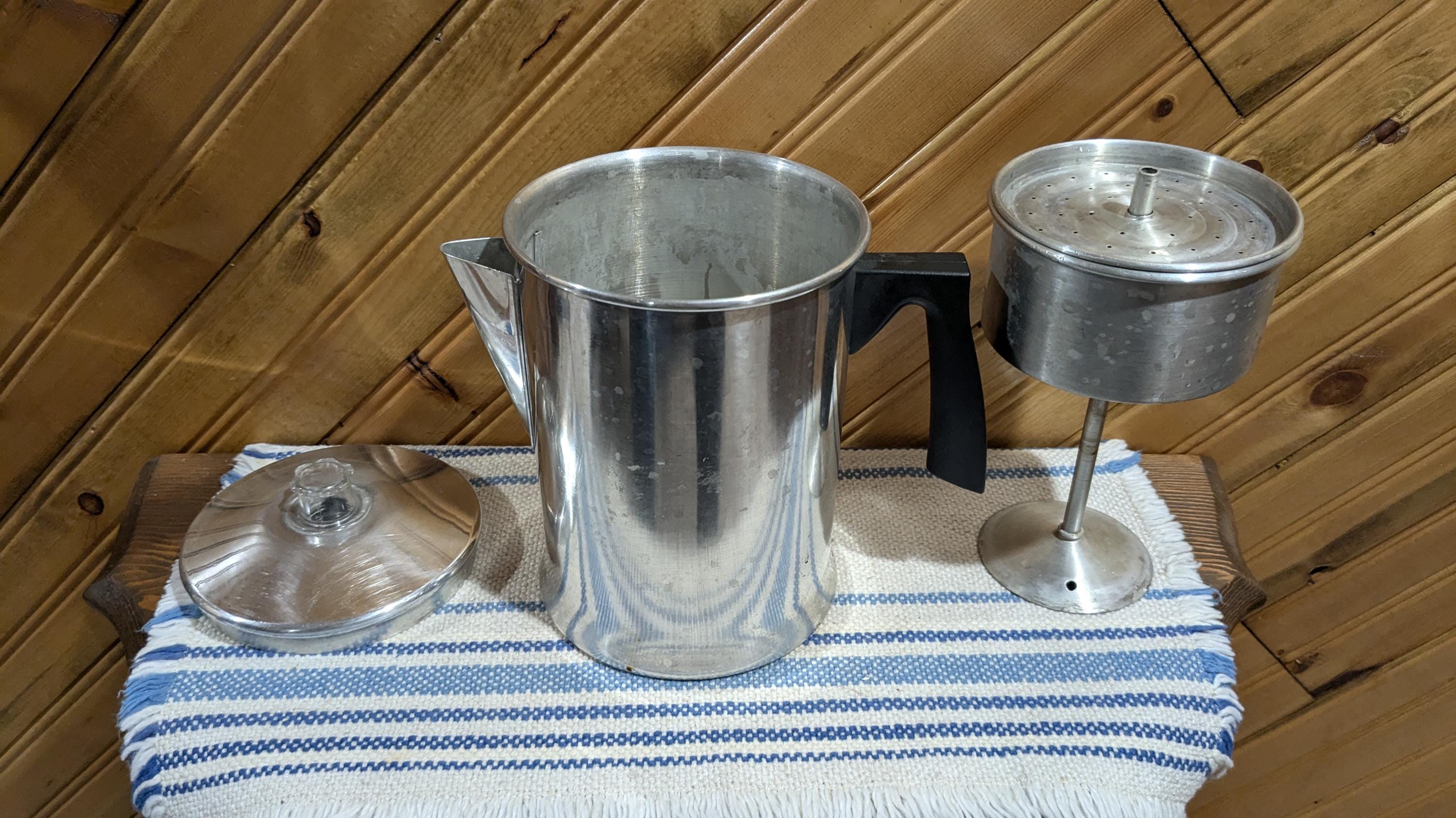 Vintage, MIRRO, Aluminum, Stovetop Percolator, 9-cup, Coffee Pot - Etsy