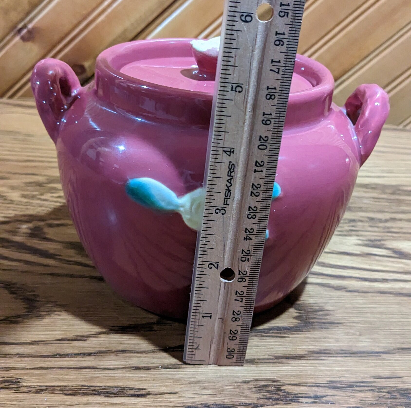 Vintage, RARE, Coors Pottery Red Rosebud Bean Pot - Etsy