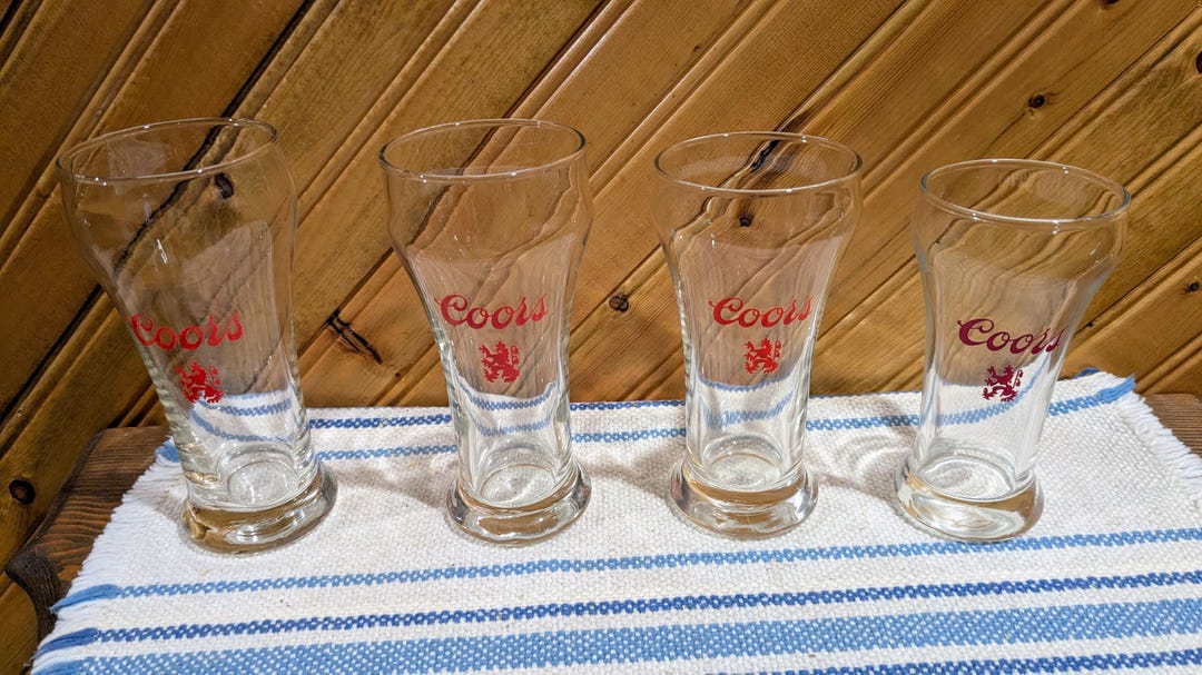 Vintage, Coors Beer, Sham Style, Beer Glass, Red Griffin Lion, Pilsner ...