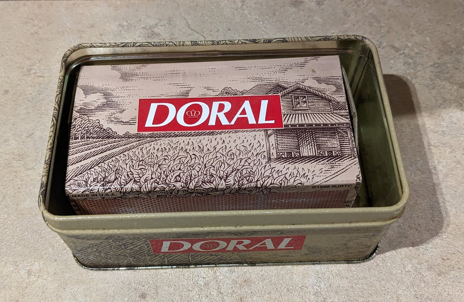 Doral Metal Tin, Collectors Edition W/matching Match Box - Etsy