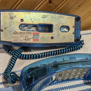 1980s Vintage Transparent Clear Blue Landline Telephone - Etsy