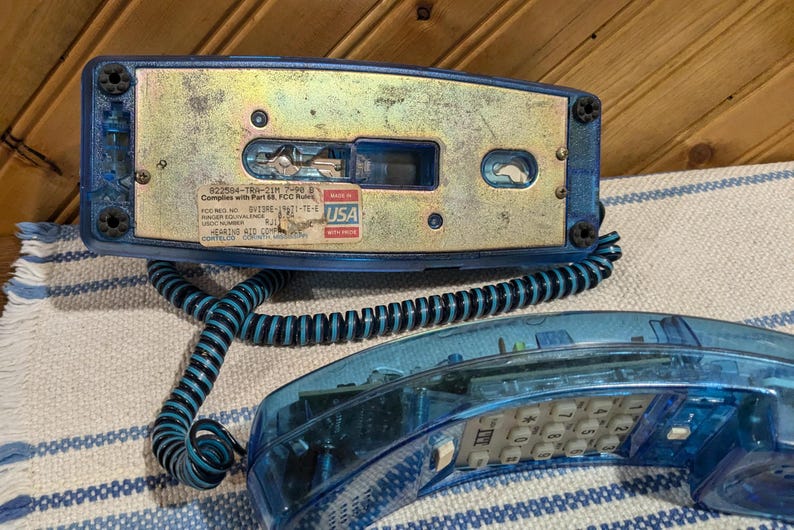 1980s Vintage Transparent Clear Blue Landline Telephone - Etsy