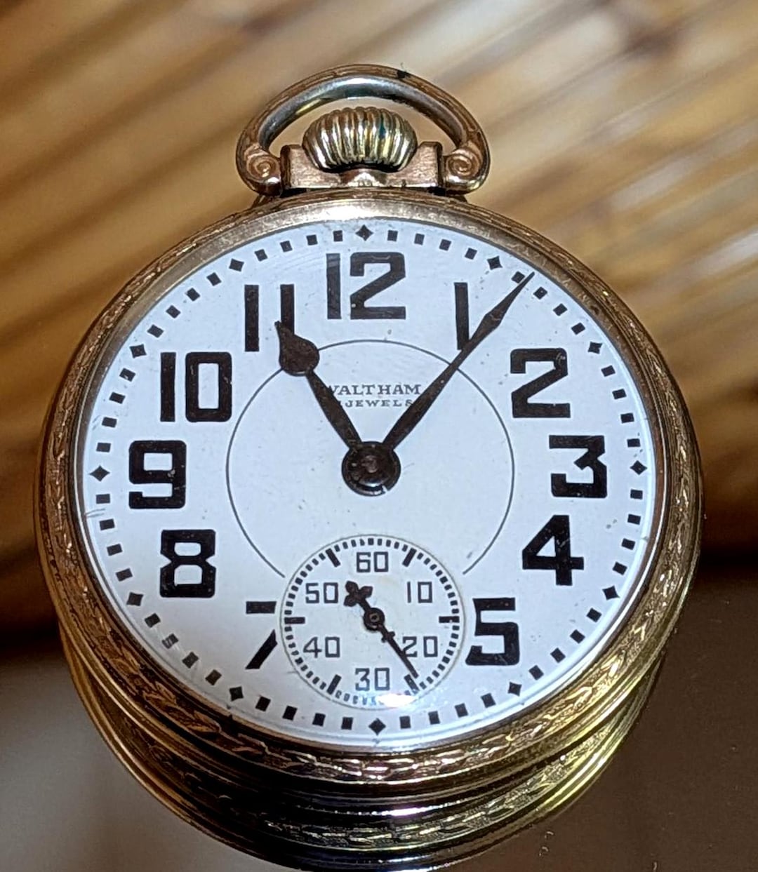 I.H.B.R.R. Waltham Riverside 21J Pocket Watch, Engraved Locomotive Case ...