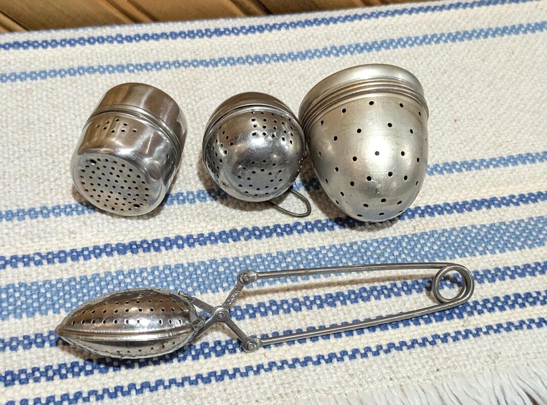 4 Pcs Tea Leaf Strainer Large Vintage Tea Ball Metal Tea Strainers, Spoon Tea Strainer. - Etsy