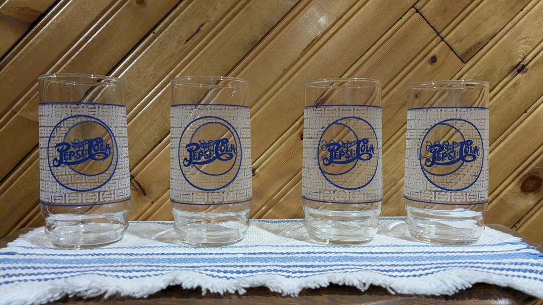 Vintage, Collectible, Pepsi Cola, Drinking Glass, Logo Glass Tumblers ...