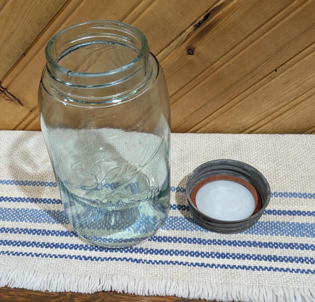 Antique 1910 Qt Ball Mason Blue Jar With Seeds - Etsy