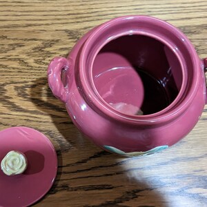 Vintage, RARE, Coors Pottery Red Rosebud Bean Pot - Etsy