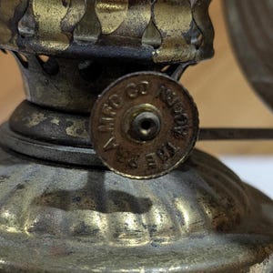 Antique, Vintage, Miniature Oil Lamp, Brass With Reflector, Collectable ...
