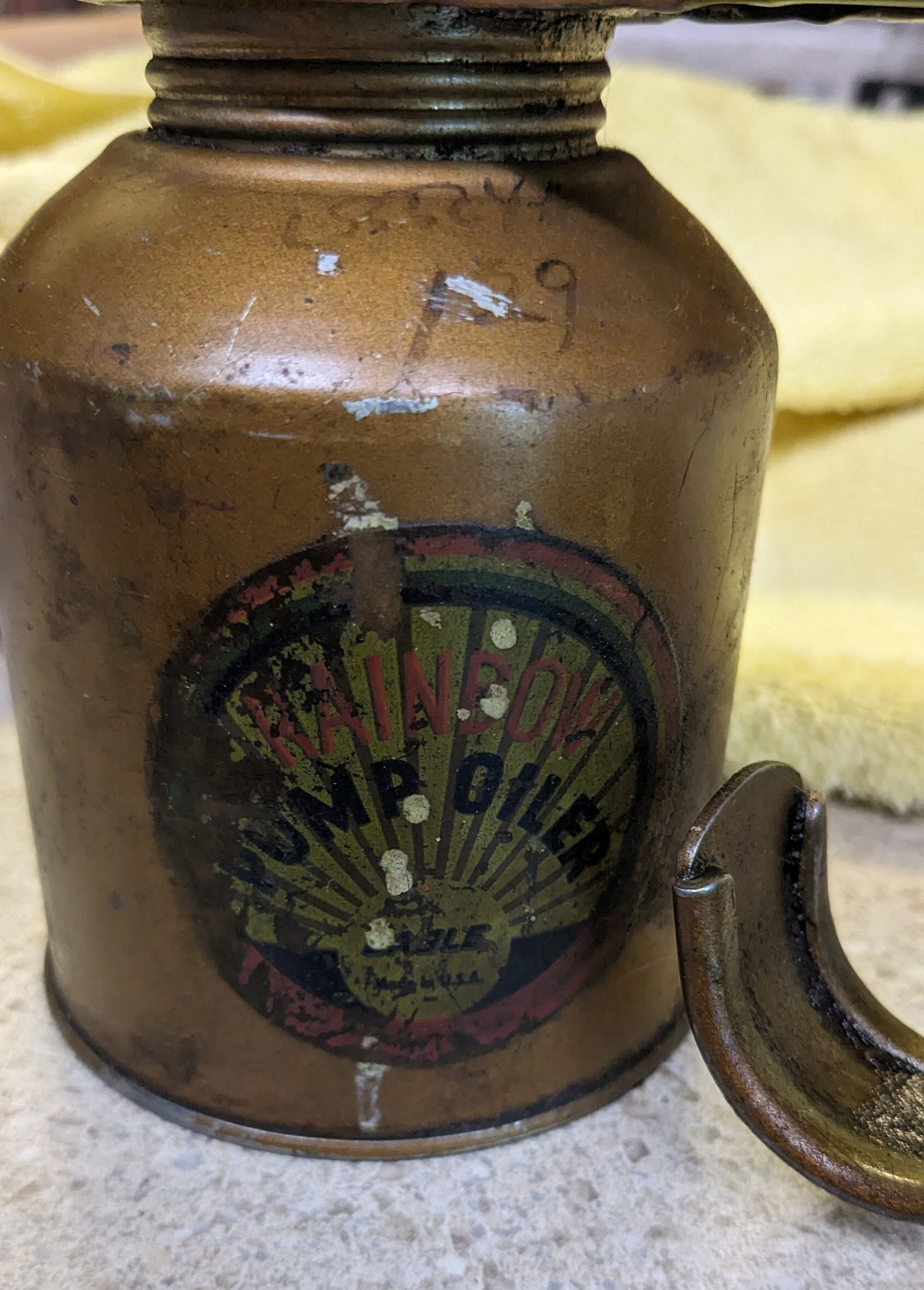 Vintage Eagle Rainbow Pump Handy Oiler, Gold Oil Can - Etsy