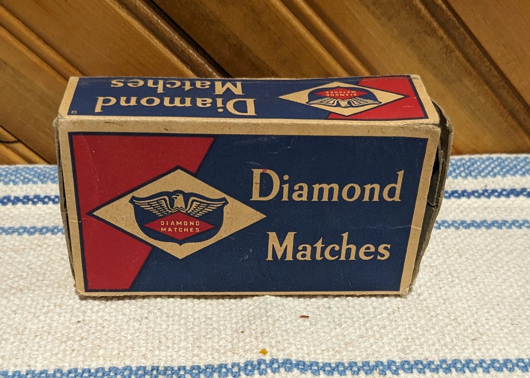 Vintage Diamond Strike Match Box Eagle Logo - Etsy