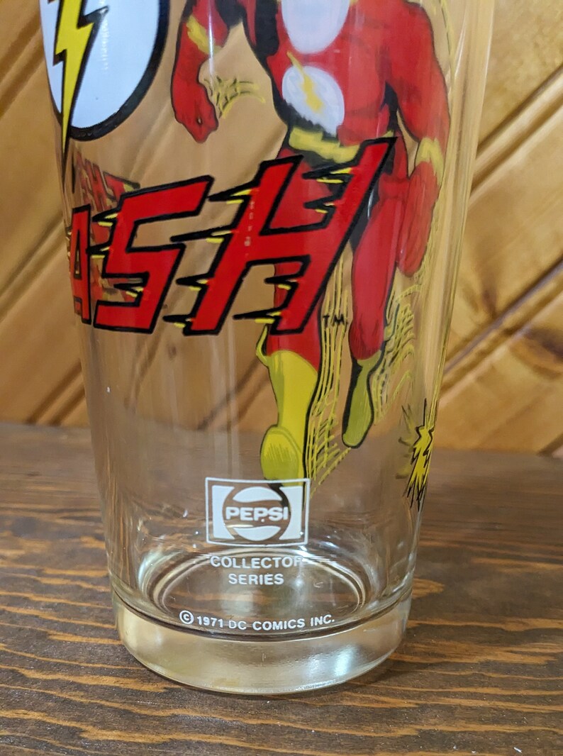 The Flash, 1971, DC Comic, Pepsi Collector Glass - Etsy
