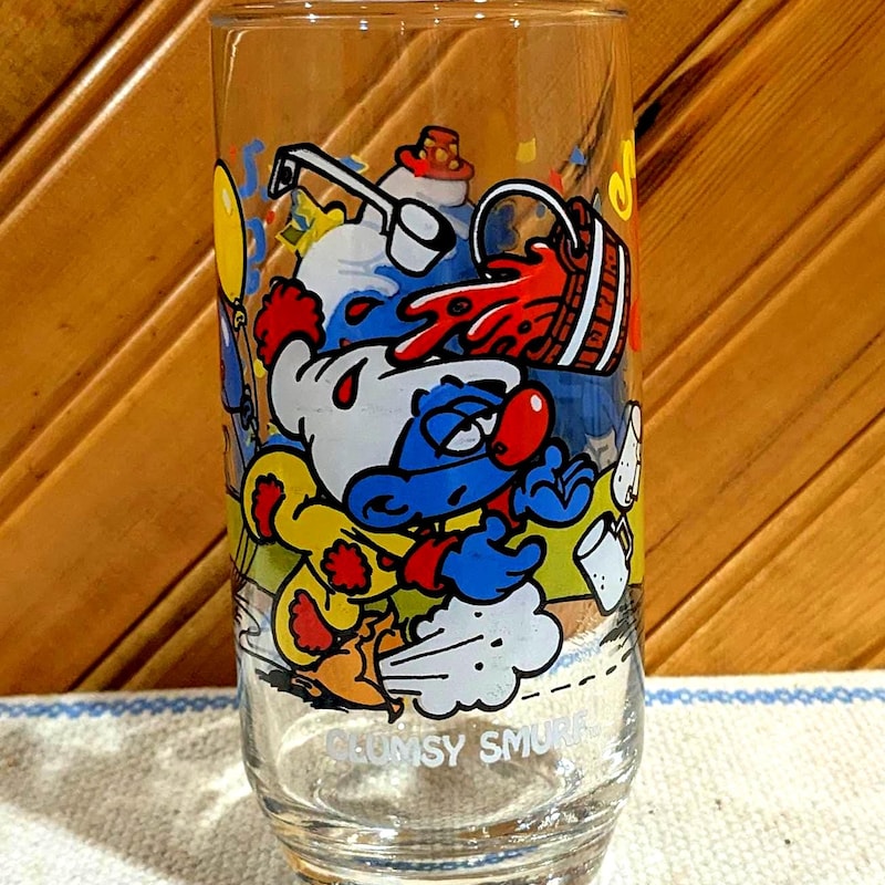 1983 Smurf Glasses - Etsy