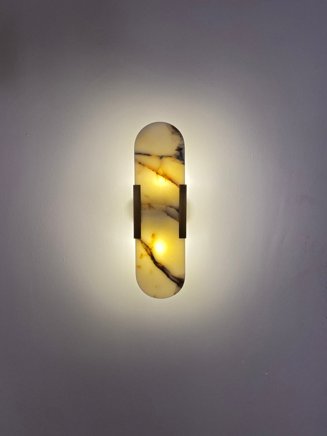 Marble Wall Sconce, Modern Wall Sconce, Marble Wall Light, Bedroom Wall ...