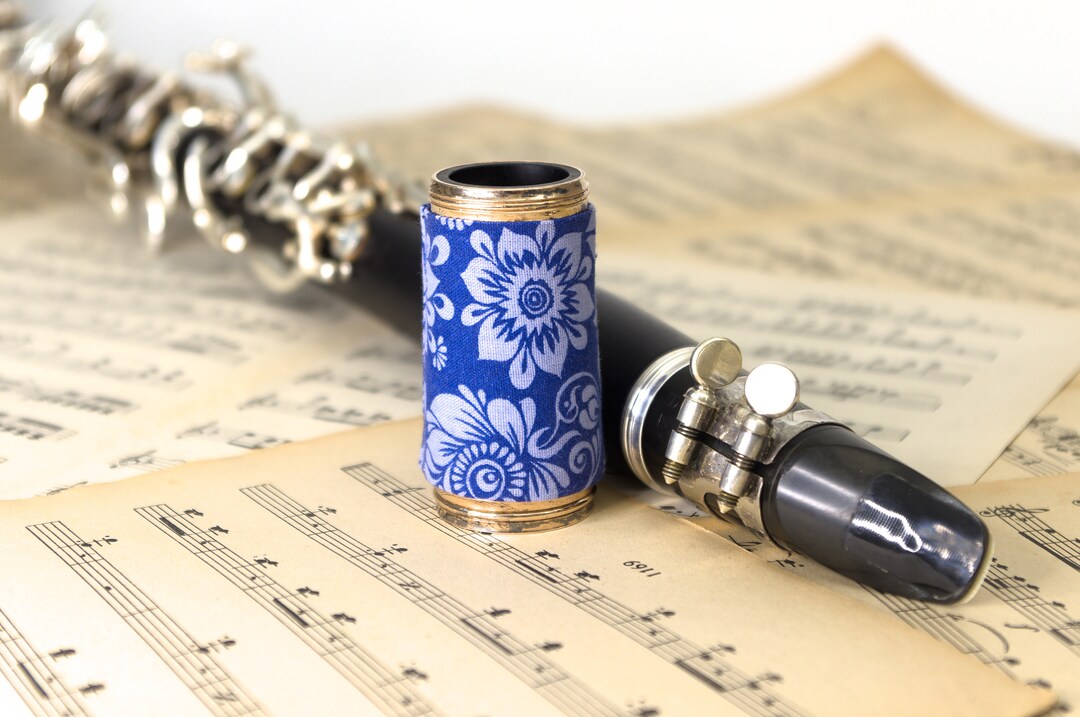 Blue Flower Clarinet Bas-rillet - Decorative Clarinet Accessory - Etsy