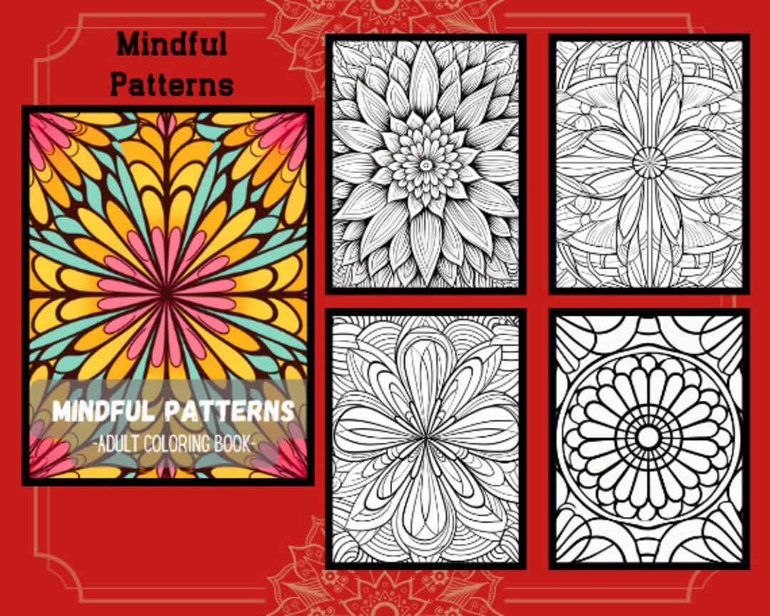 Mindful Patterns for Adults Coloring Book - Etsy