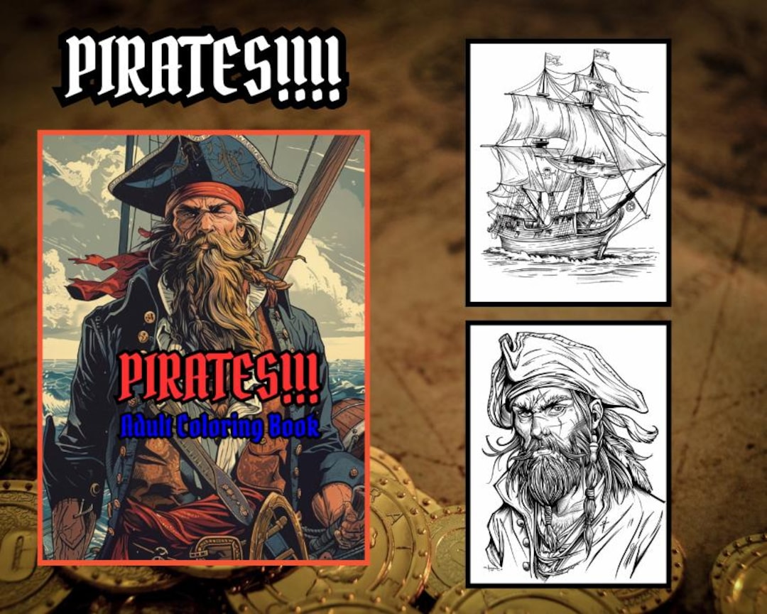 Legendary Pirates: an Adult Coloring Adventure 40 Illustrations of ...