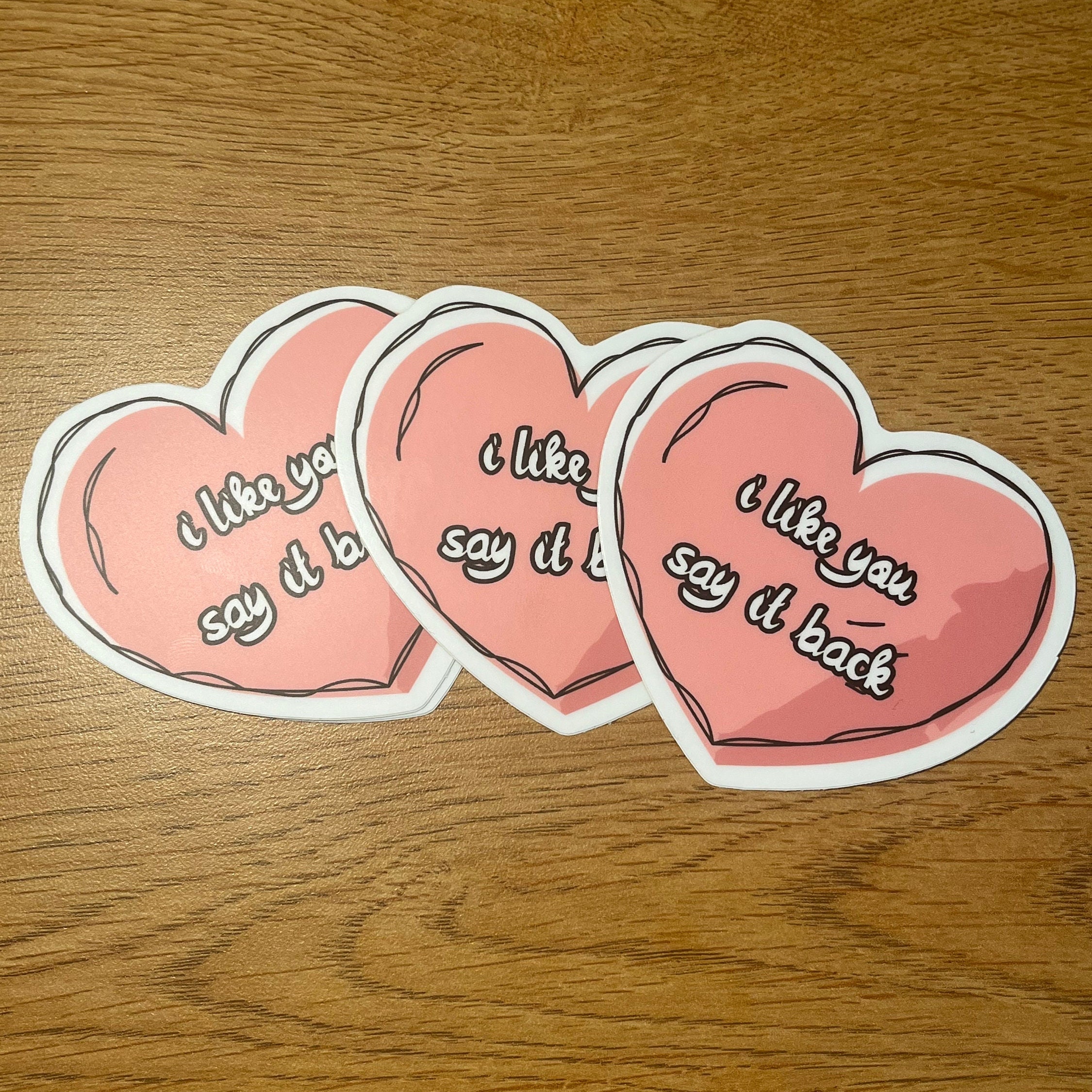 Cavetown Sweet Tooth Pink Heart Sticker - Etsy