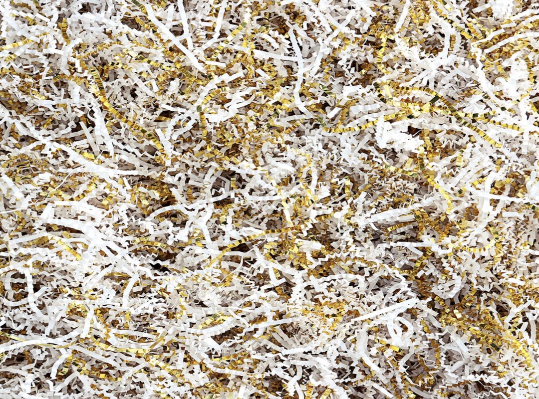 White and Gold Crinkle Paper - Etsy