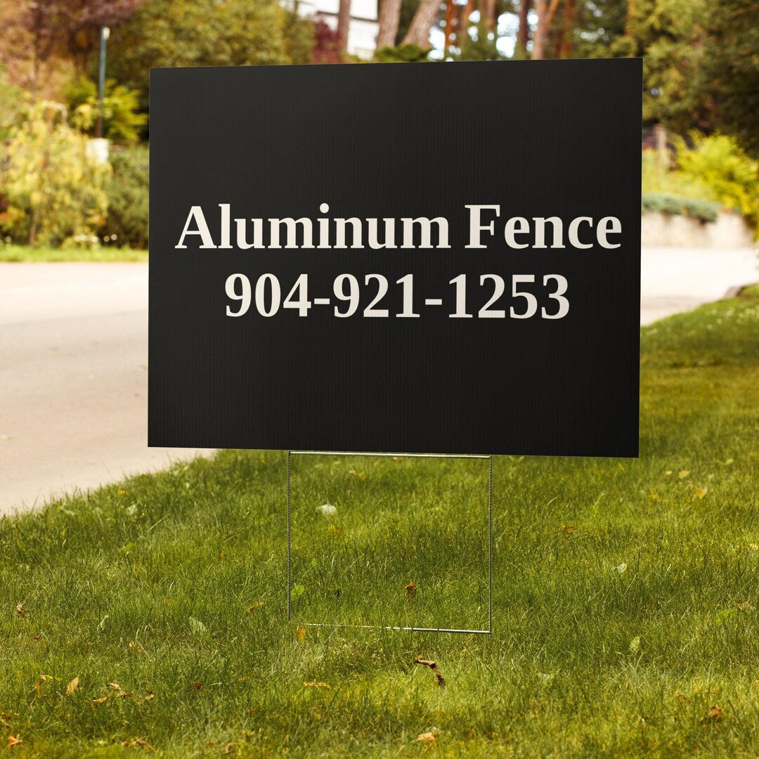 Aluminum Fence Yard Sign - Etsy