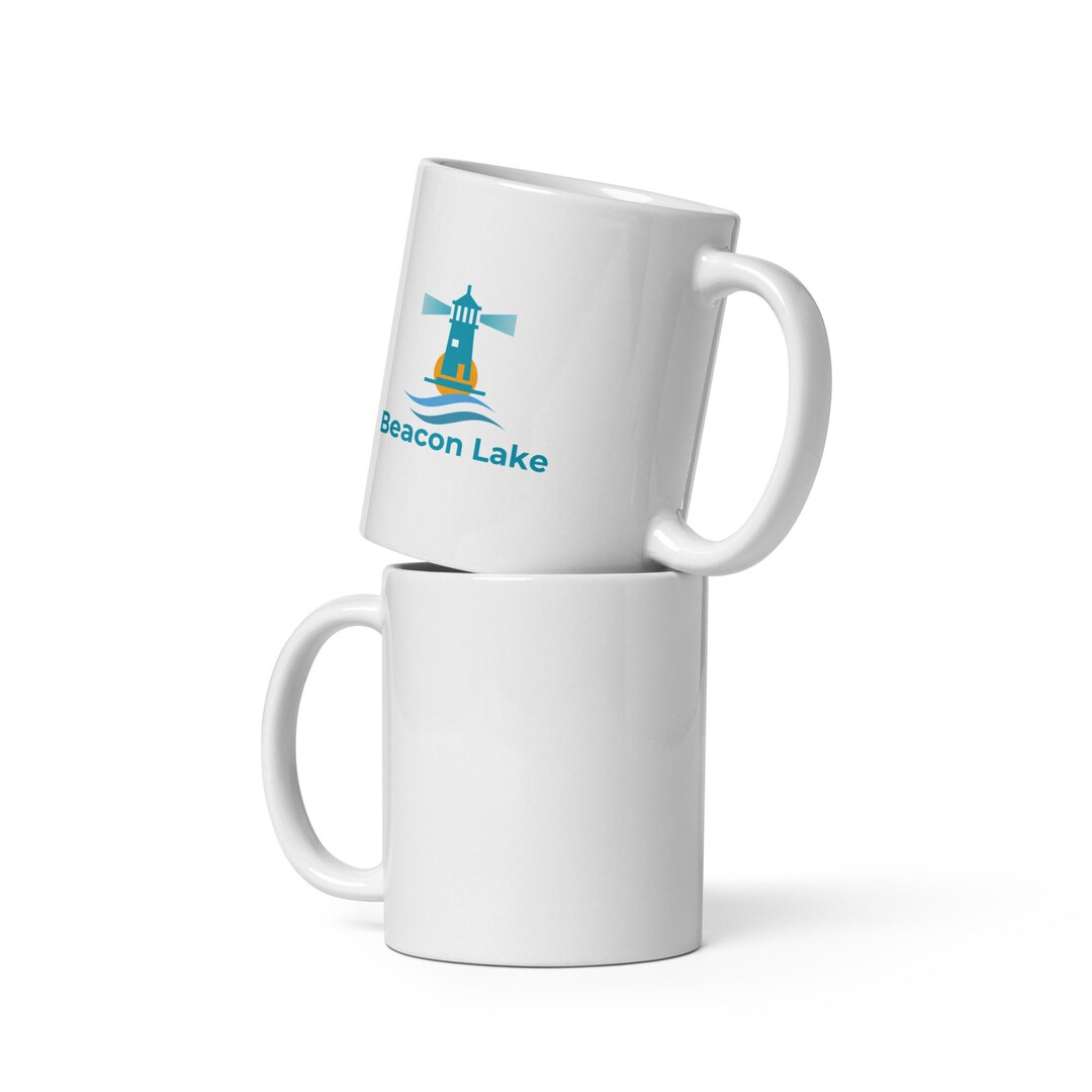Beacon Lake White Glossy Mug - Etsy