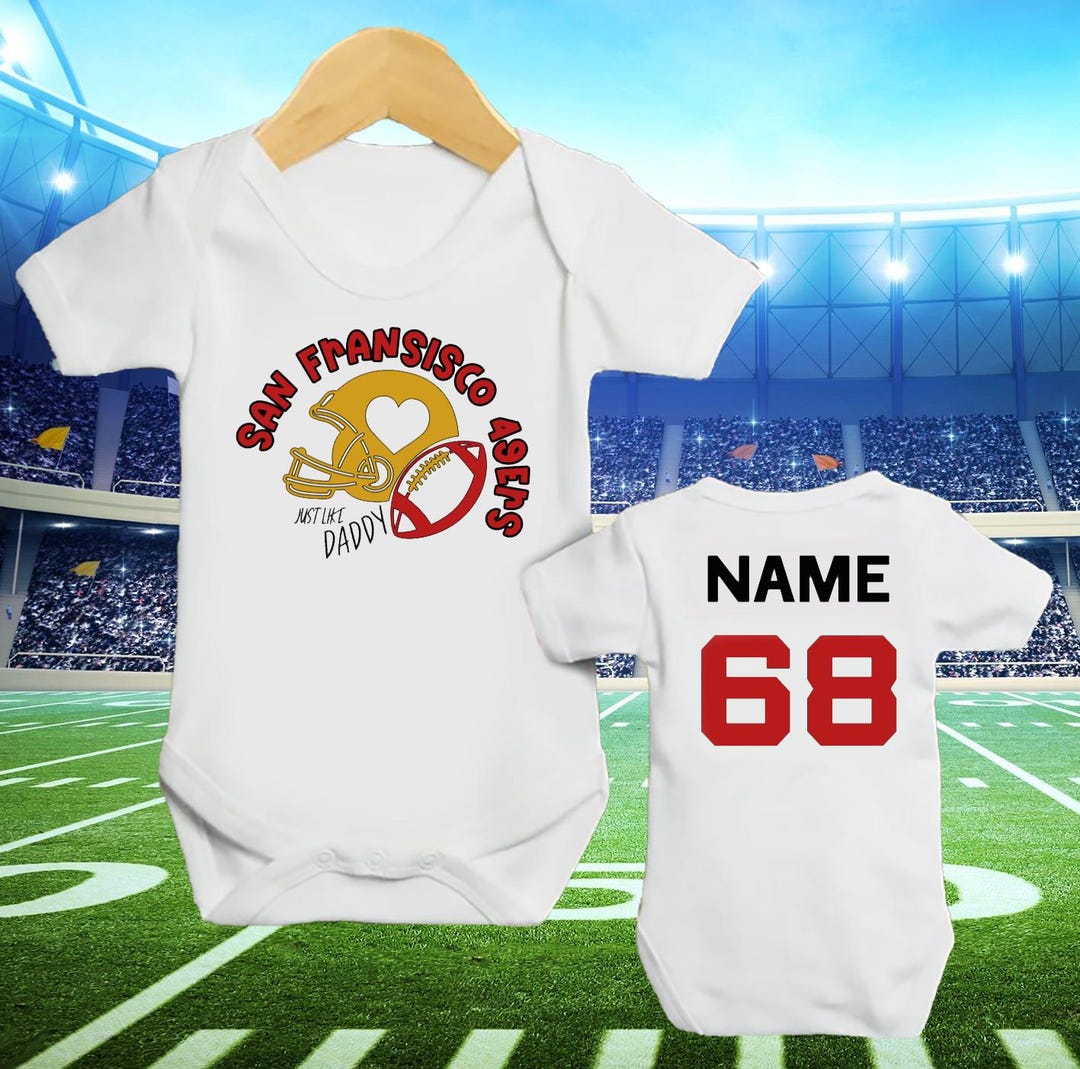 Personalized Baby Clothing, Cute and Soft Football Inspired Sleepsuit ...