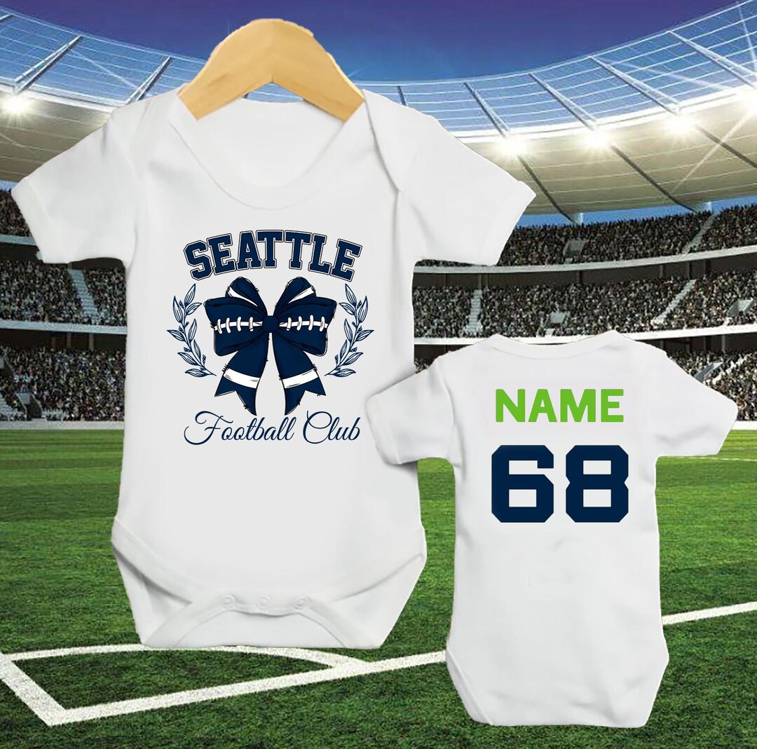 Personalized Baby Clothing, Cute and Soft Seattle Football Inspired ...