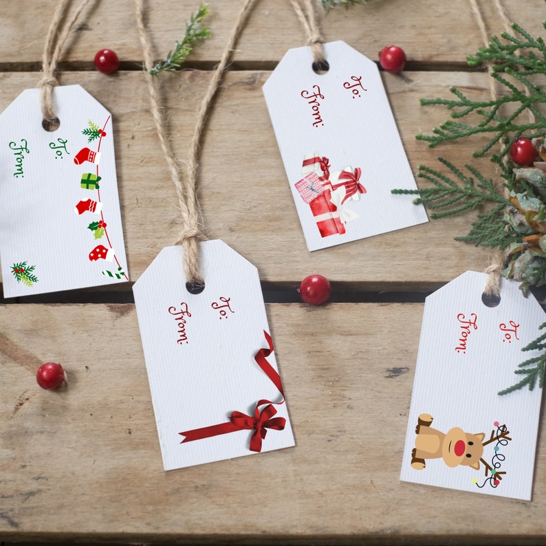 Printable Christmas Gift Tags Instant Download - Etsy