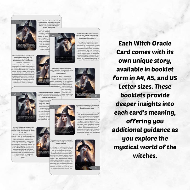 Witch Oracle Cards | 46 Digital Witch Oracle Cards | Digital Oracle ...