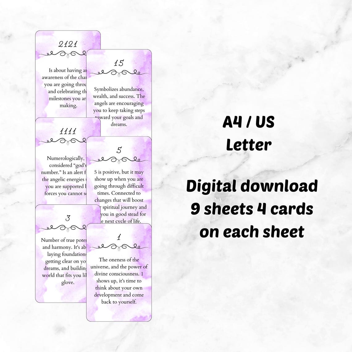 Angel Numbers Oracle Cards | Angel Numbers | Digital Oracle Cards ...