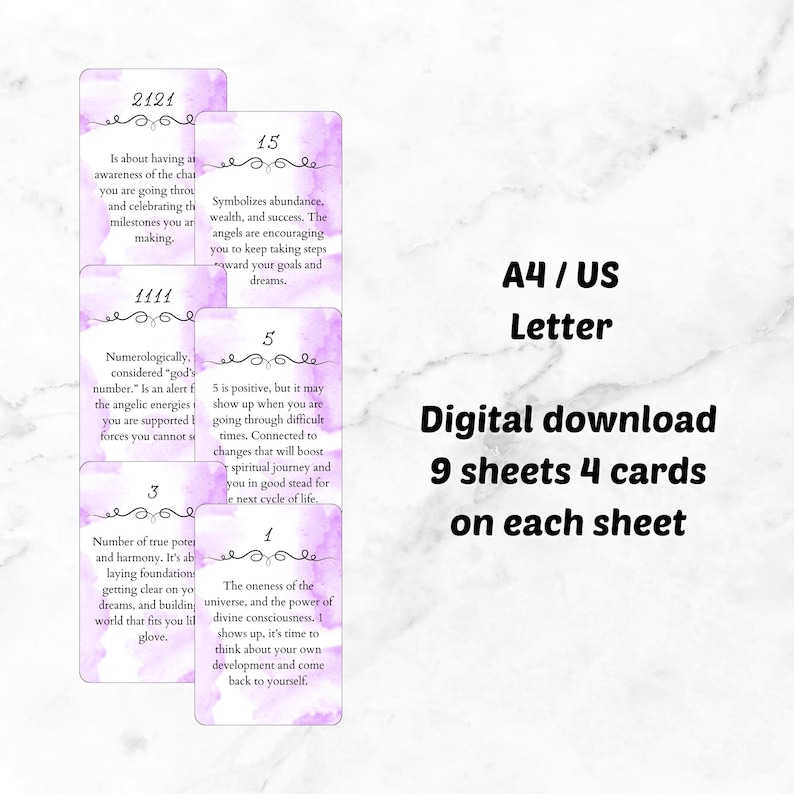 Angel Numbers Oracle Cards | Angel Numbers | Digital Oracle Cards ...