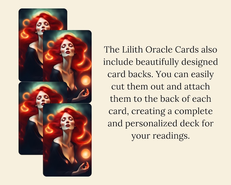 Lilith Oracle Cards Printable Lilith Oracle Deck Digital Lilith Oracle ...