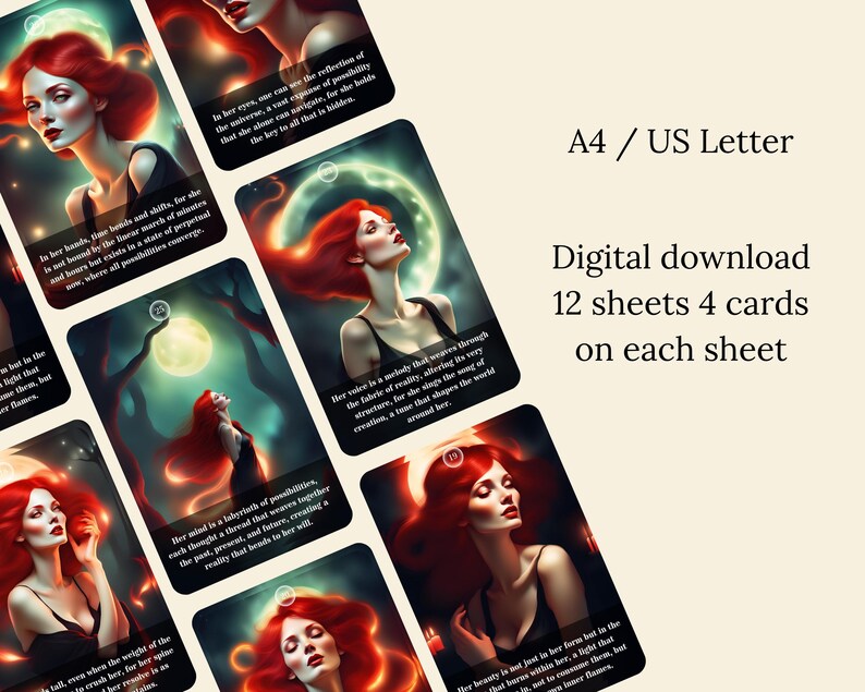 Lilith Oracle Cards Printable Lilith Oracle Deck Digital Lilith Oracle ...