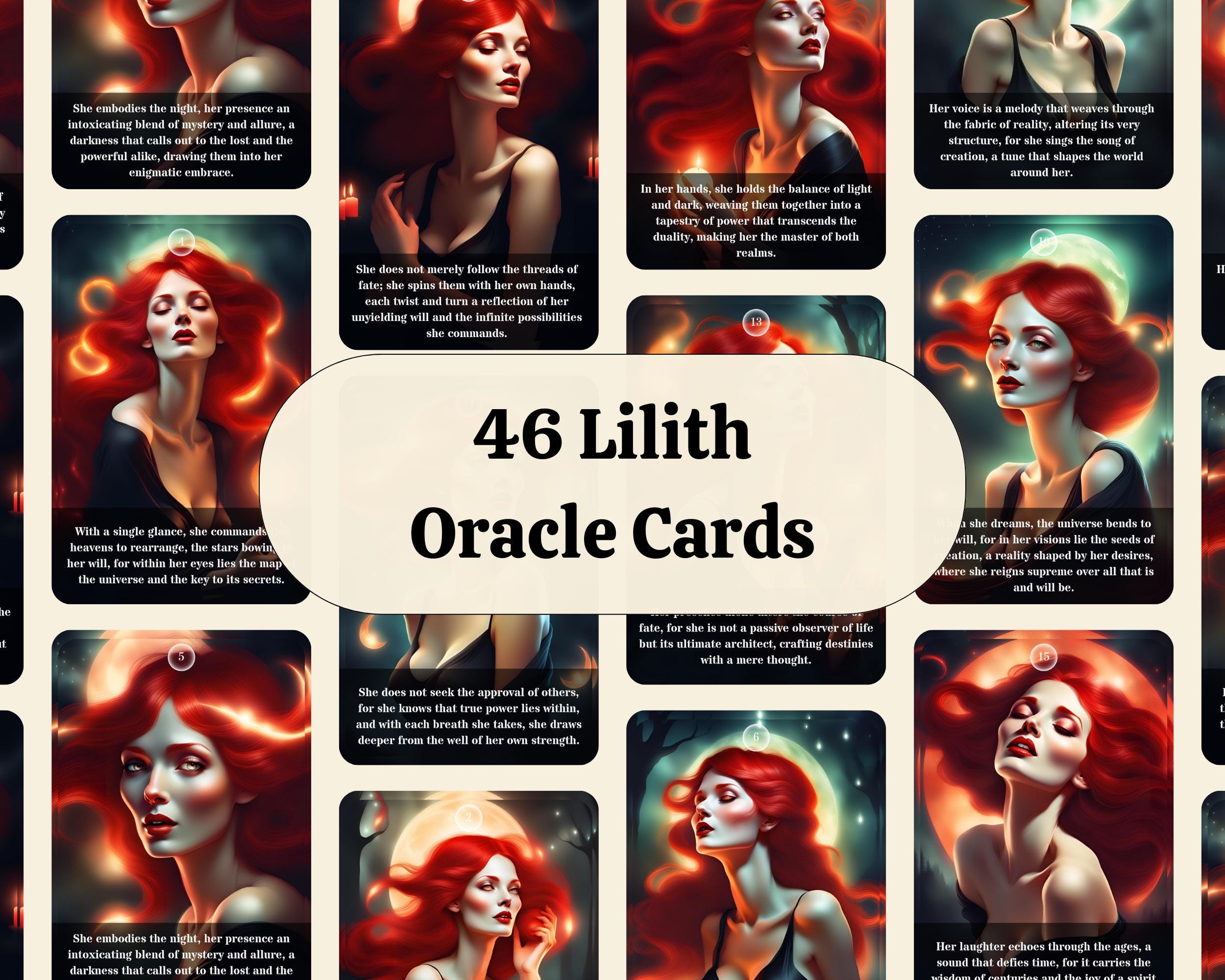 Lilith Oracle Cards Printable Lilith Oracle Deck Digital Lilith Oracle ...